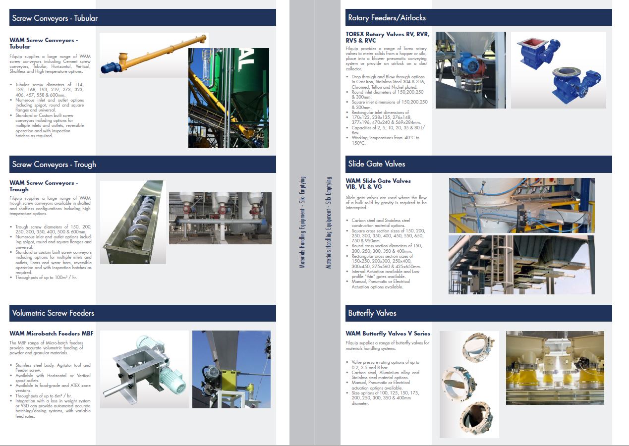 New Filquip Powder and Granules Handling Equipment Brochure - Filquip