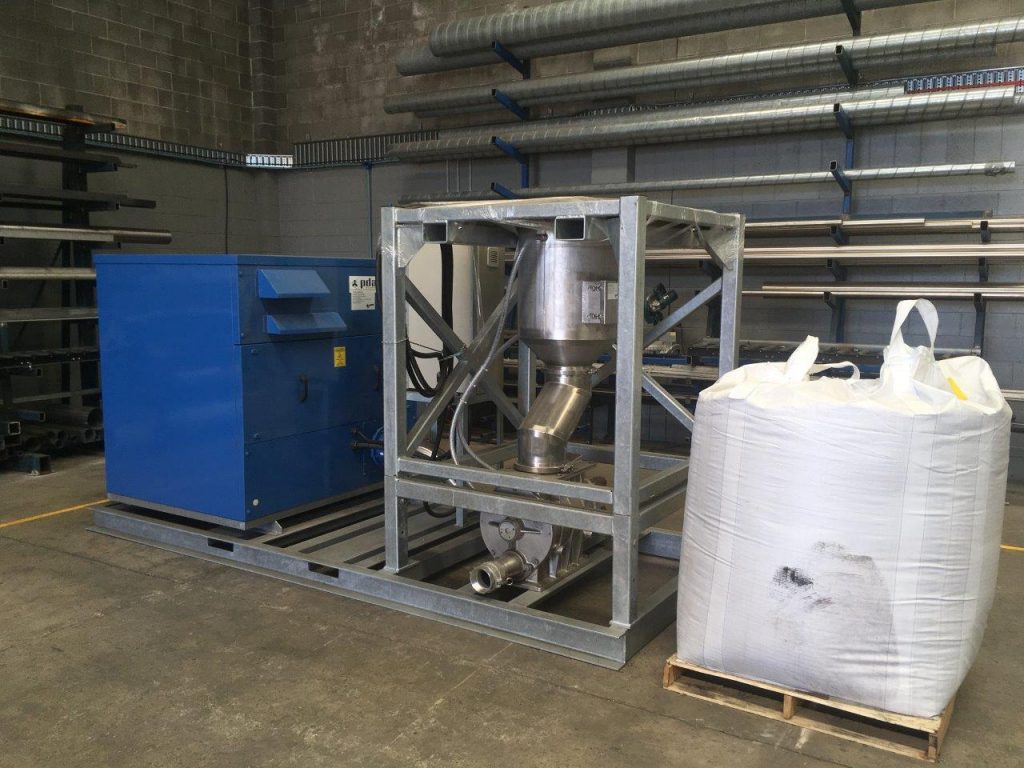Bulk Bag and Shipping Container Unloader Skids - Filquip