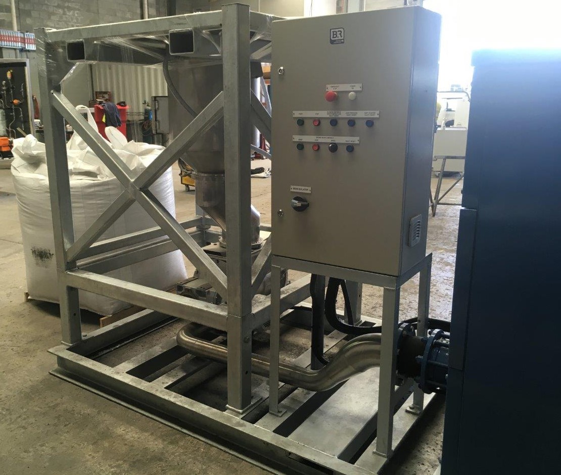 Bulk Bag and Shipping Container Unloader Skids - Filquip